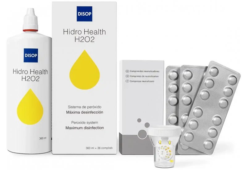 Hidro Health H2O2 (360 ml + 36 Comprimidos) | Lentillas Si