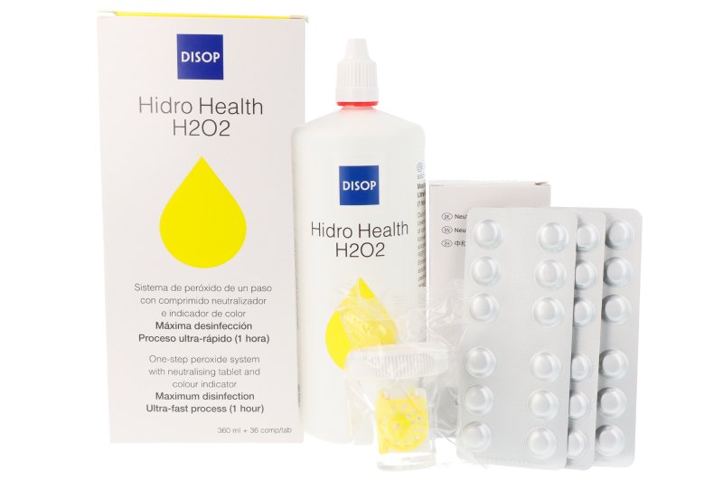 Hidro Health H2O2 (360 ml + 36 Comprimidos) | Lentillas Si